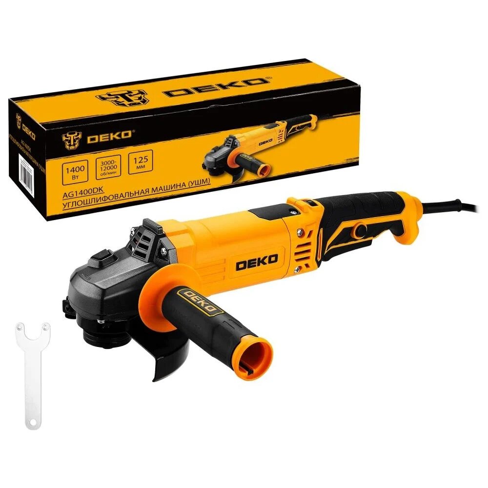 Углошлифовальная машина DEKO (УШМ) AG1400DK, 125 мм, 1400 Вт 083-1027, различных видов работ