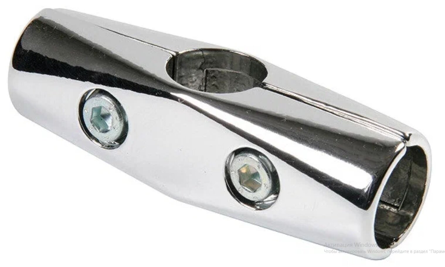 Держатель двойной ортогональный, зажим для труб в 4-х направлениях, хром- 2 шт. в упаковке