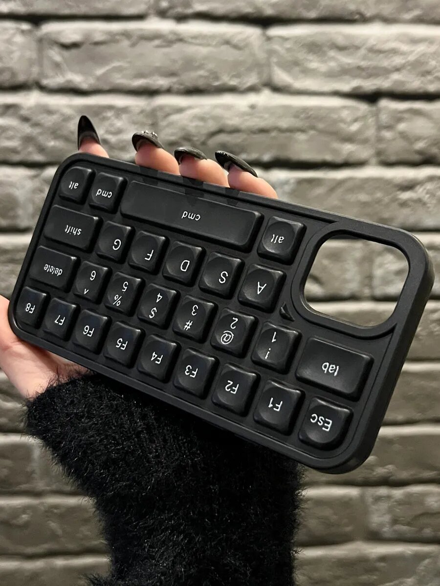 Чехол О'кейси, для iPhone 11, с принтом, защита камеры, черный/белый — фото 1