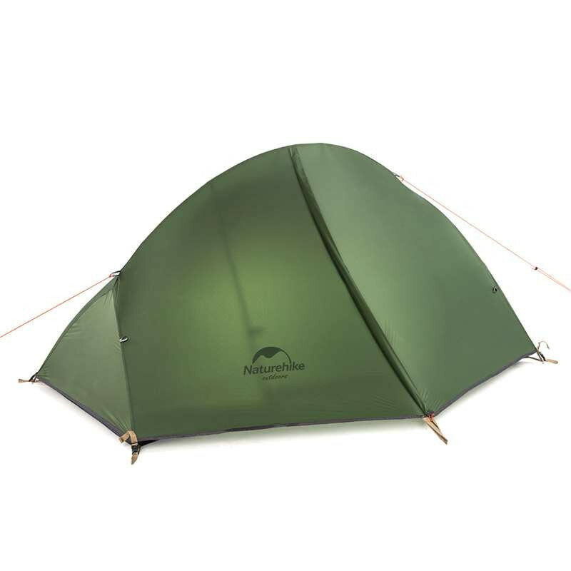 Палатка Naturehike NH18A095-D 20D одноместная с ковриком зеленый, 6927595735671