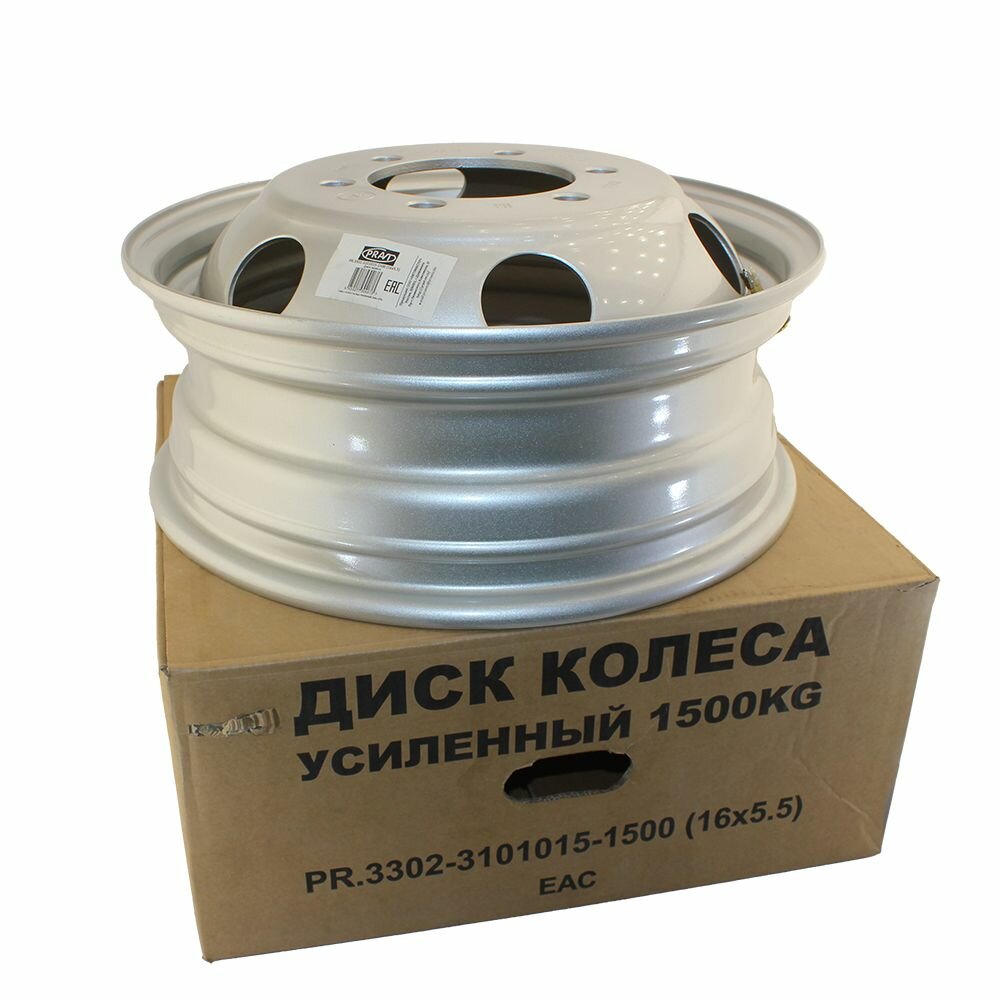 PRAVT Диск колеса ГАЗ 3302 Газель (16х5.5) усиленный 1500 кг. (в фирм. карт. коробке) арт. PR.3302-3101015-1500 (16х5.5)