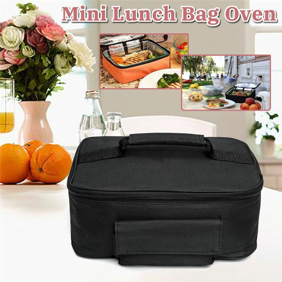 Портативный обогреватель для кемпинга в автомобиле, для пикника, с улучшенным контроллером нагрева, электрической духовкой, мини-термосом для еды, сумка-термос