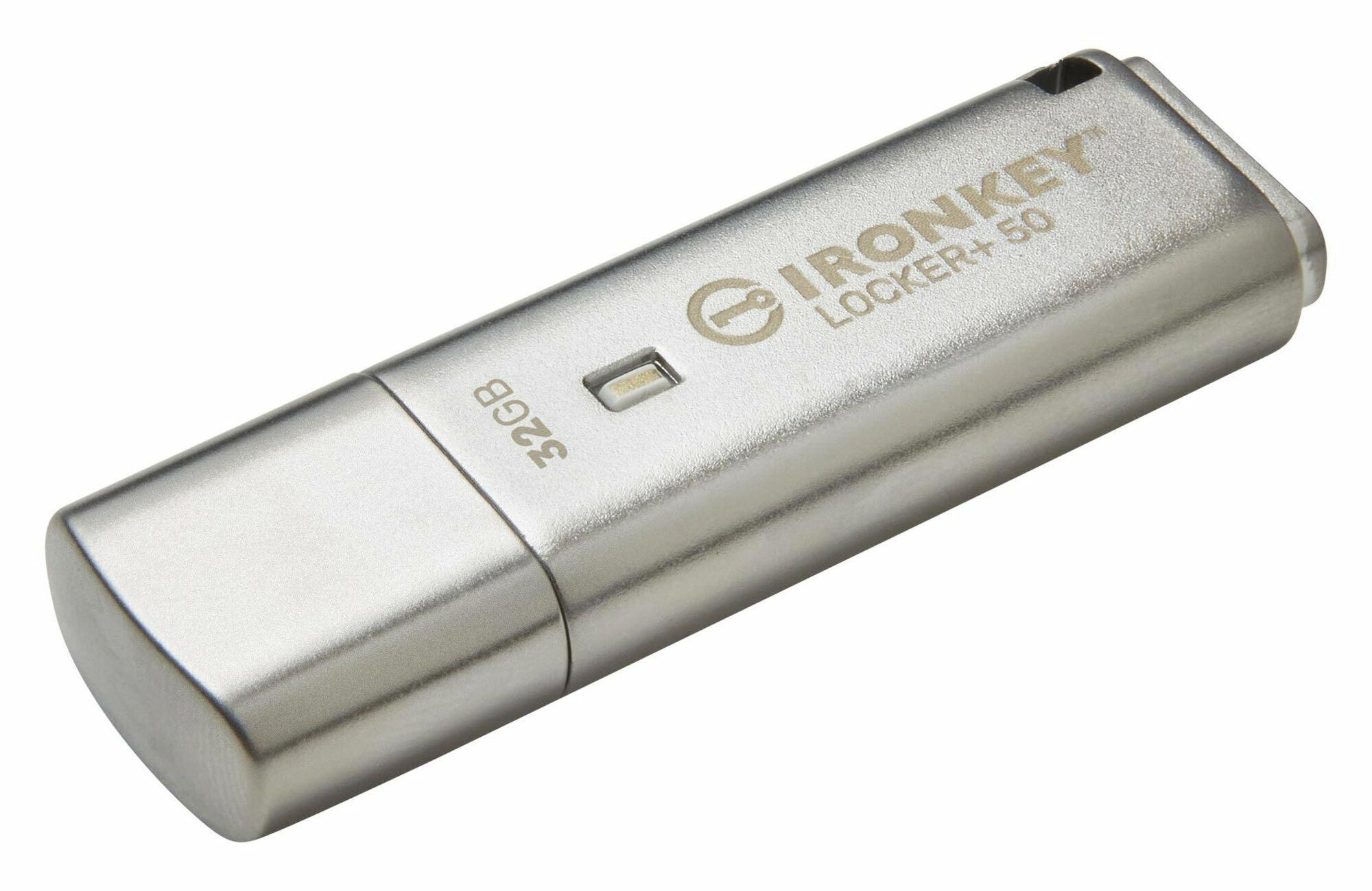 Накопитель USB Flash_32Gb Kingston Ironkey Locker+ 50, шифрование XTS-AES 256-bit, USB3.2, металл (IKLP50/32GB)
