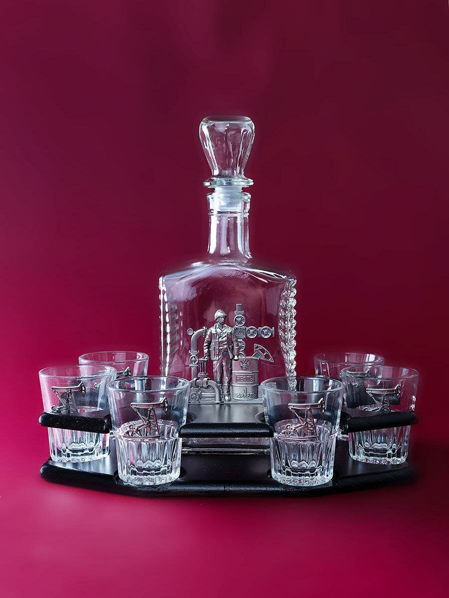 Набор для водки со штофом Нефть России