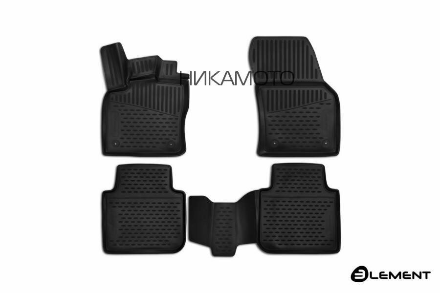 ELEMENT-AUTOFAMILY ELEMENT3D4519210K Коврики 3D в салон SKODA Kodiaq, 2017->, 4 шт. (полиуретан)