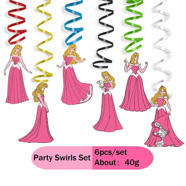 MINISO Принцесса Аврора Спящая Красавица Товары для Дня Рождения Декор Латексные Шары Фон Бумажные Тарелки Чашки Брошь Детские Игрушки,