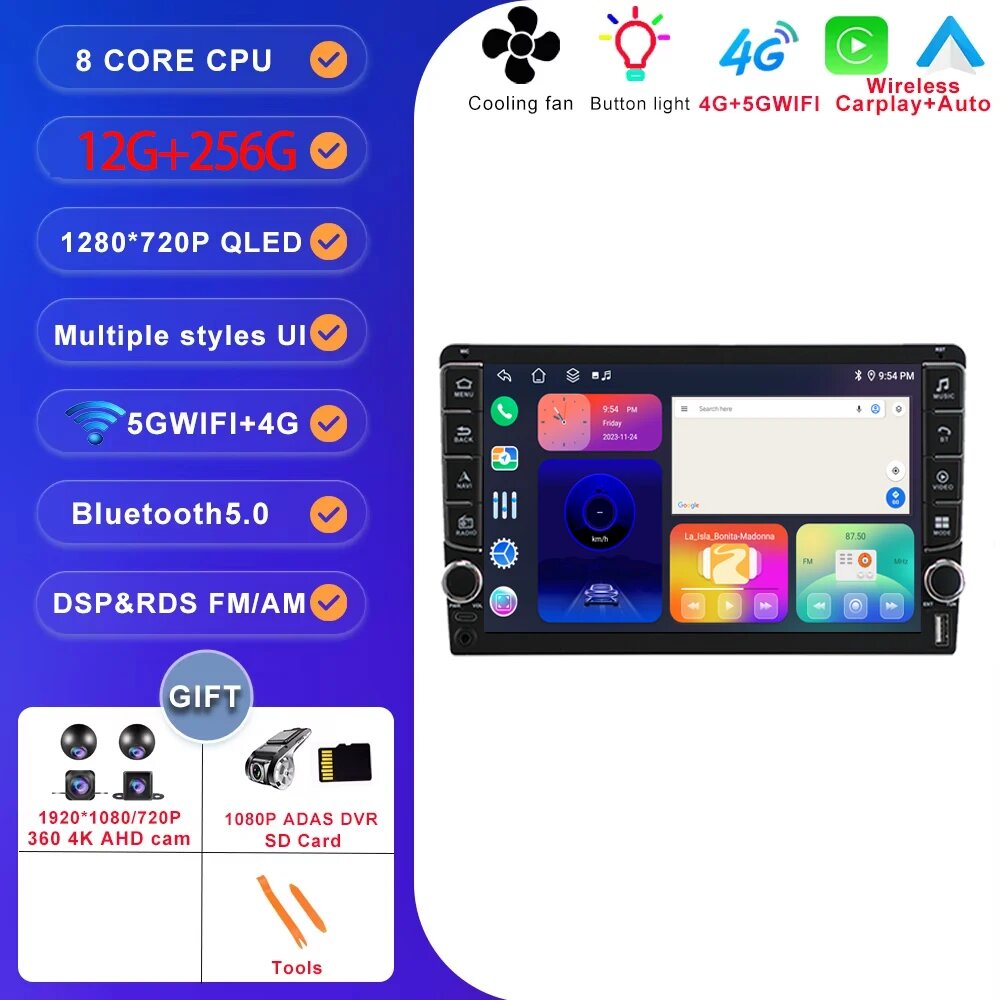 Android 15 для Jeep Grand Cherokee II WJ 1998-2004, автомобильный радиоприемник, 12G 256G 360 DVR