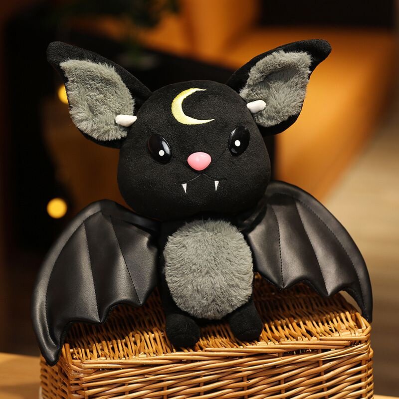 Adorable bat doll soft plump and fluffy perfect for halloween and home decor ideal gift for bat lovers