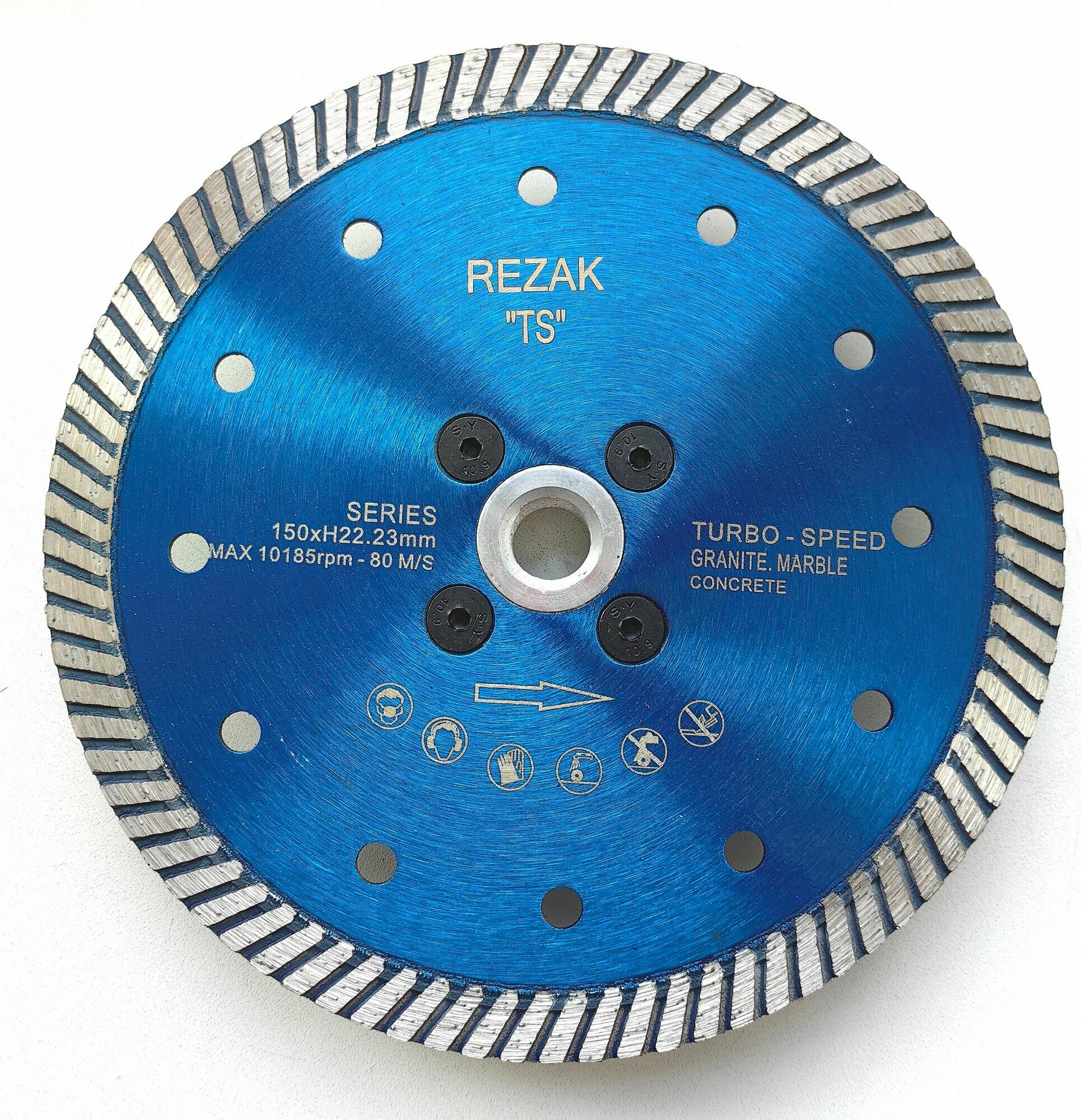 Круг алмазный для сухой резки REZAK "ТS" 150-2.2-10-22.2Н с фланцем