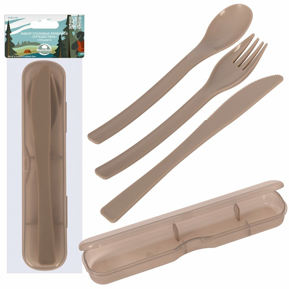 Набор столовых приборов, футляр - 4х20х2,5 см, вилка – 17,5 см, ложка - 18 см, нож – 19 см.