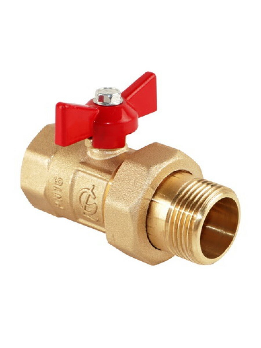 Кран шаровой Галлоп практик 132 с американкой, 1/2" ручка-бабочка (0103260)