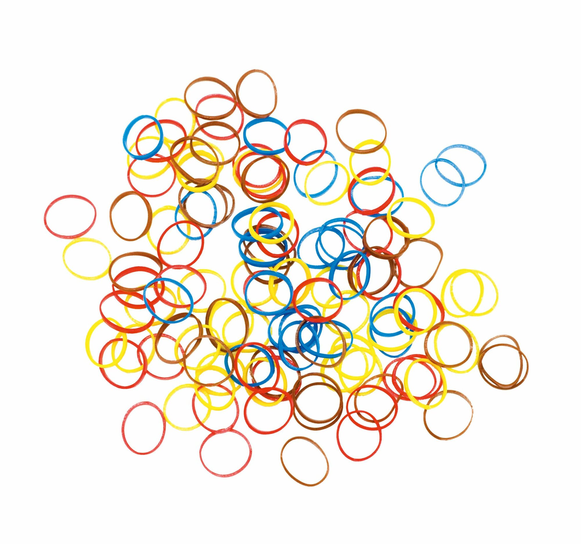 Резинки для волос женские профессиональные DEWAL Pro, 100 шт/уп, mix mini, силиконовые, разноцветный