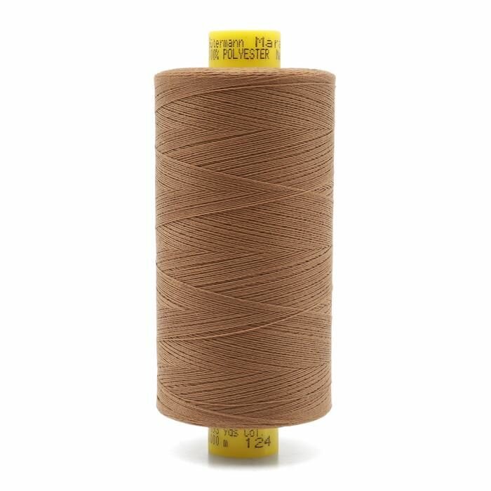 Нитки GUTERMANN Mara №120 124 Золотисто-коричневый - 4 катушки по 1000м
