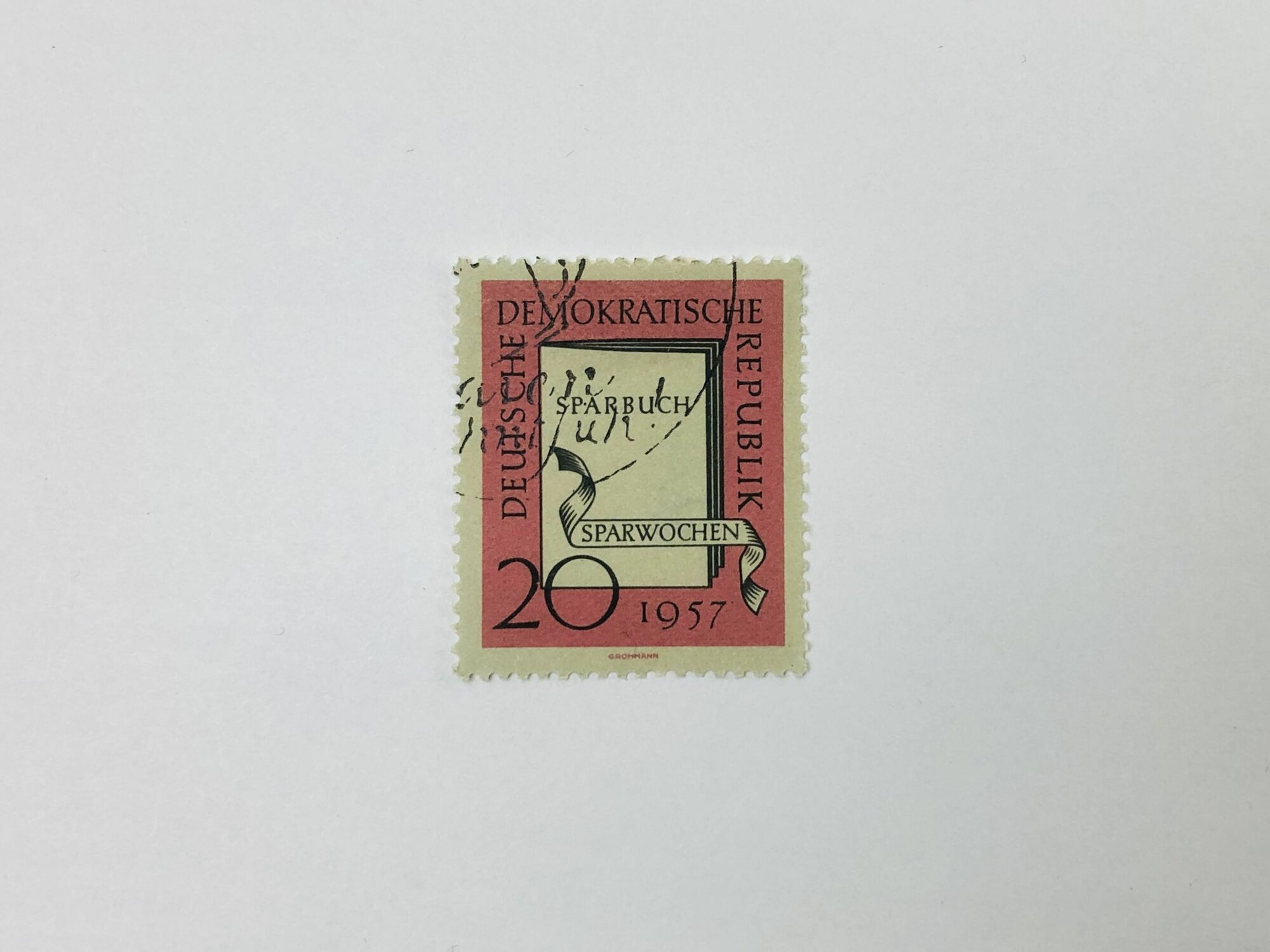 Почтовые марки Неделя экономии. Сберегательная книжка Германия (ГДР). 1957. Михель: DD 599. Гашен