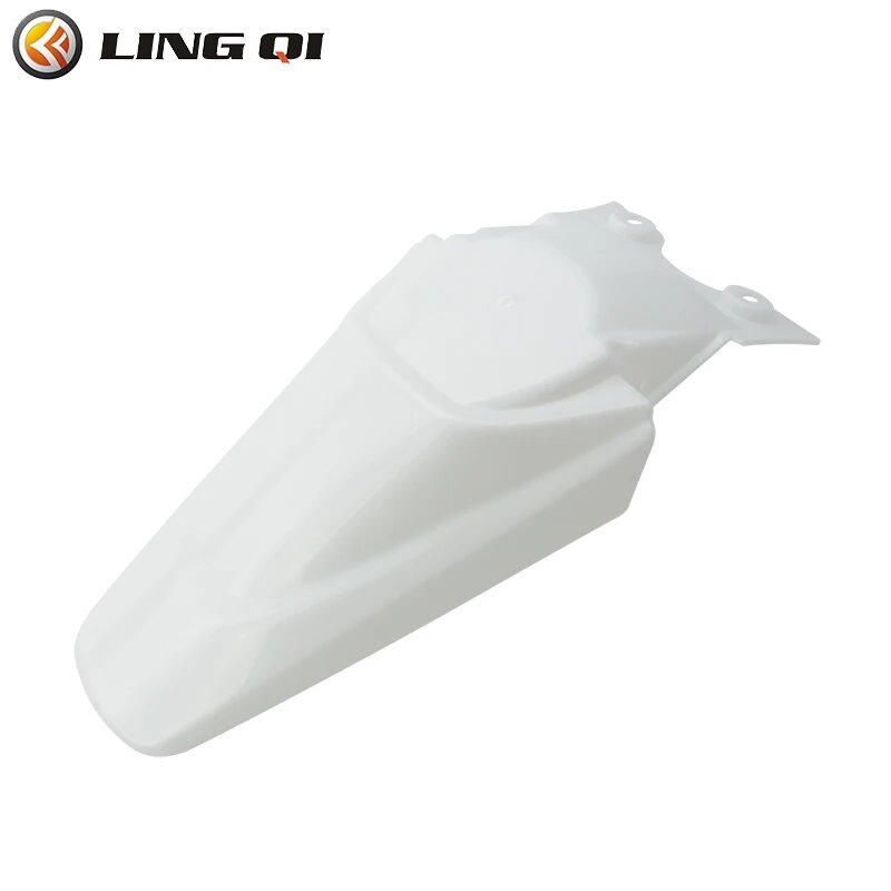 Комплект крыльев для мотоцикла, заднего фрикциона LING QI, комплект пластиковых крыльев для мотоцикла KLX110, внедорожного велосипеда, питбайка KX65 Белый, белый