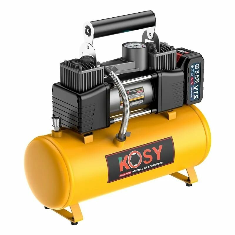 Литий-ионный портативный компрессор с воздушной подушкой 21 В для покраски, столярных работ и шиномонтажа с высокой мощностью и беспроводным насосом