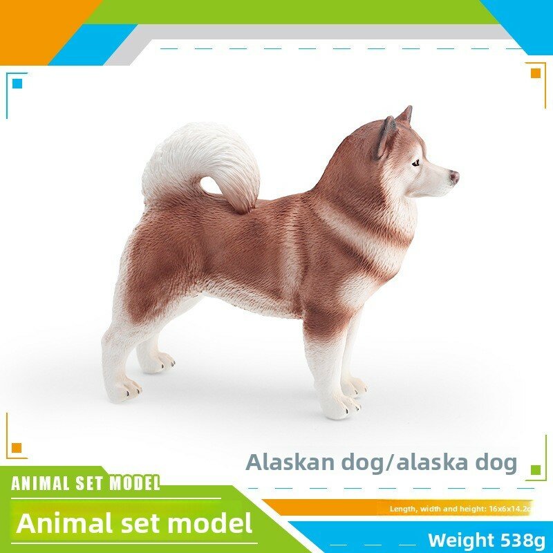 Пвх фигурка бернезе горная собака алaskan модель бернезе горная и алaskan порода коллекционные для детей и коллекционеров коричневый