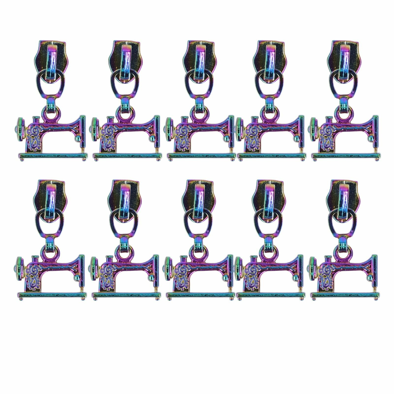 10 металлических бегунков для молний для швейных машин, курток, сумок, багажа, прочные сменные головки молний в семи цветах