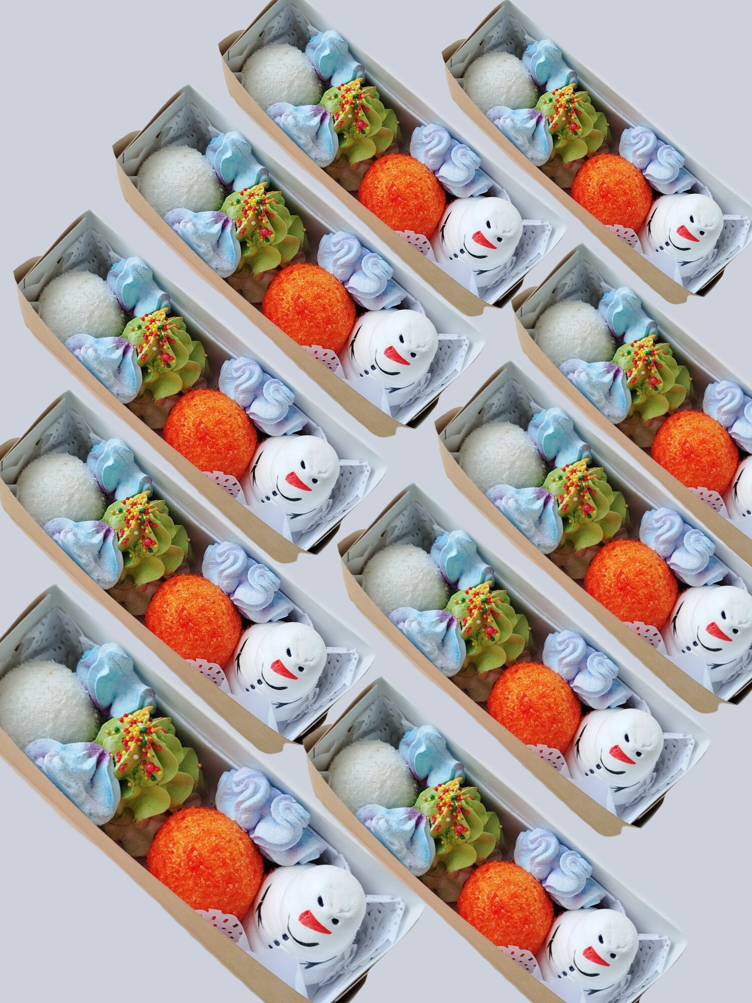 Сладкий новогодний подарок, набор 10 коробок 19 на 5 см