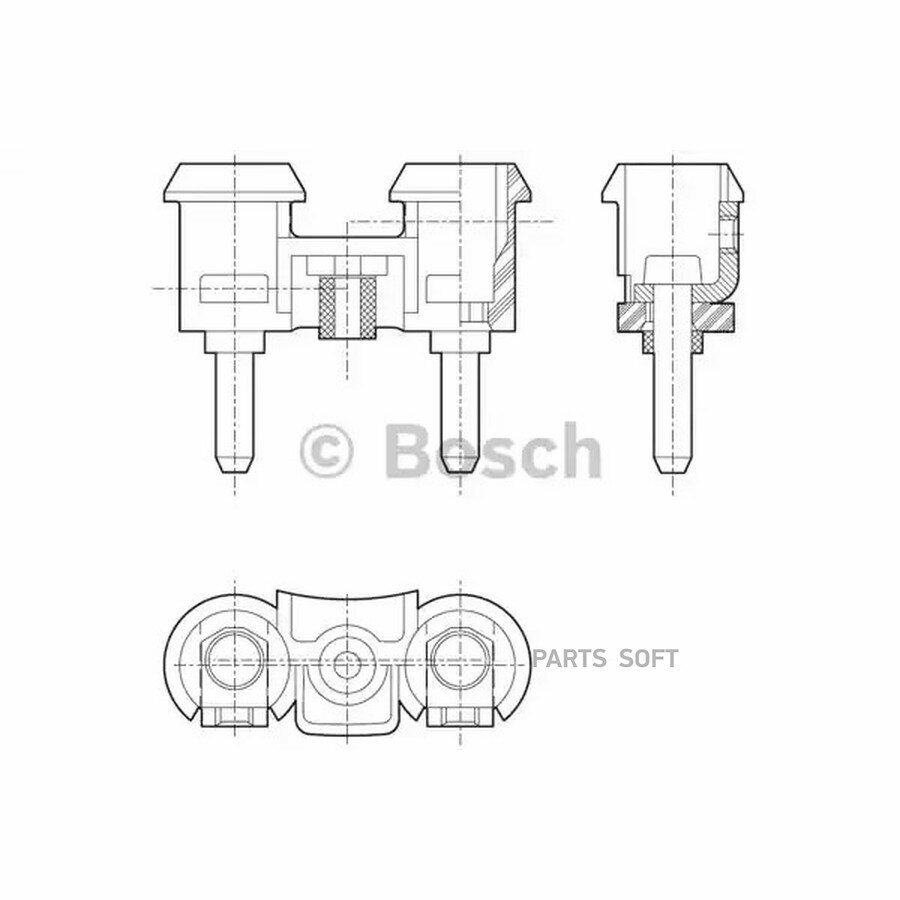 Сигнал звуковой 24V электрический черный BOSCH от официального дистрибьютора, BOSCH, артикул 0320226008