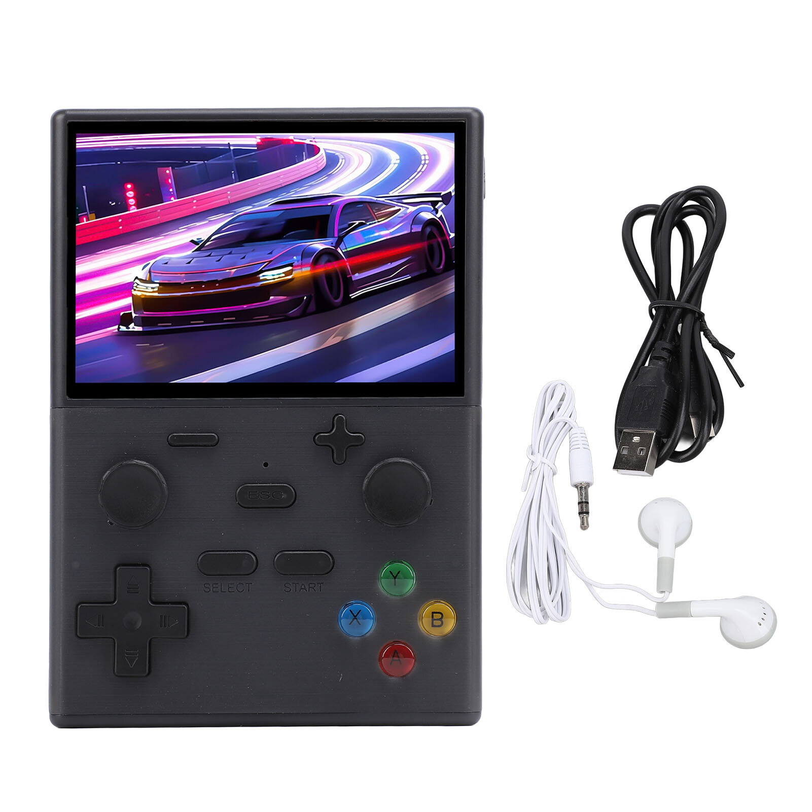 Портативная ретро-игровая консоль для системы Linux с экраном IPS 3,5 дюйма, портативная карманная игровая консоль с поддержкой выхода HD-мультимедийного интерфейса черного цвета