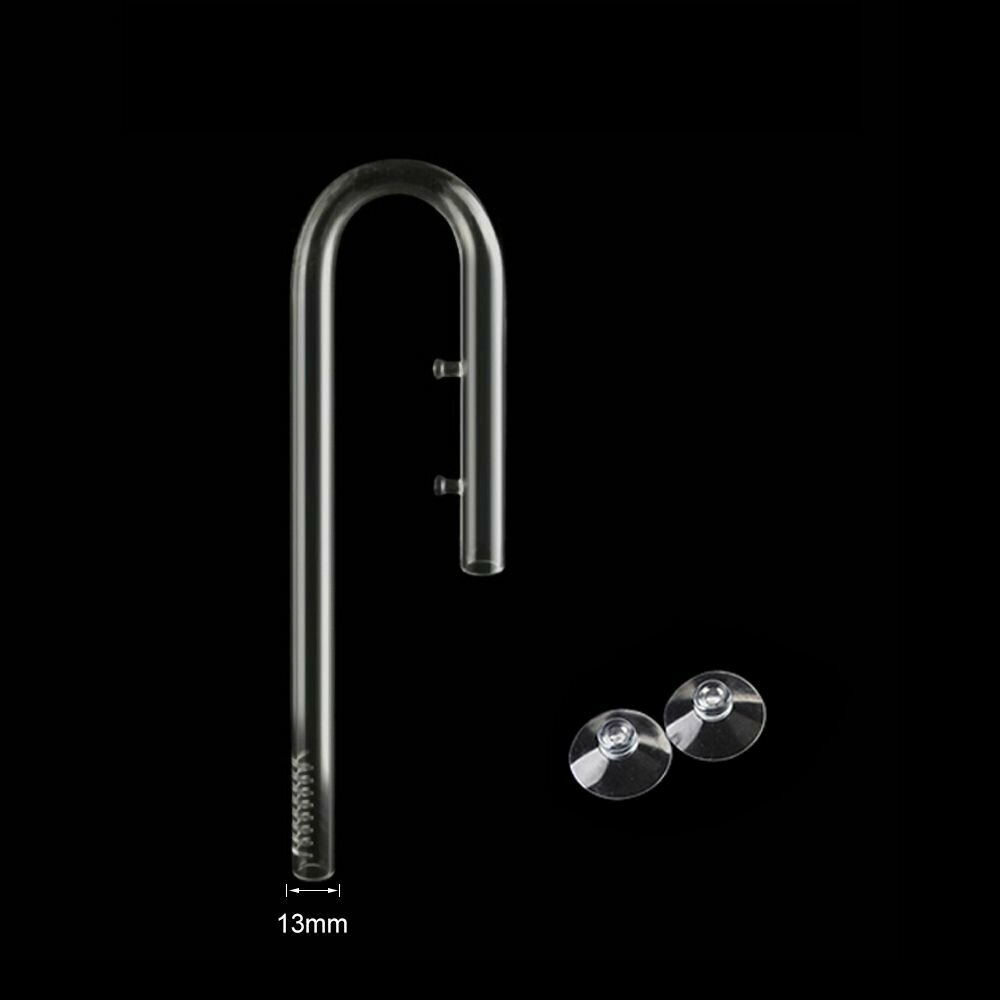 Стеклянная U-образная труба для аквариумных фильтров, диаметр 13 мм