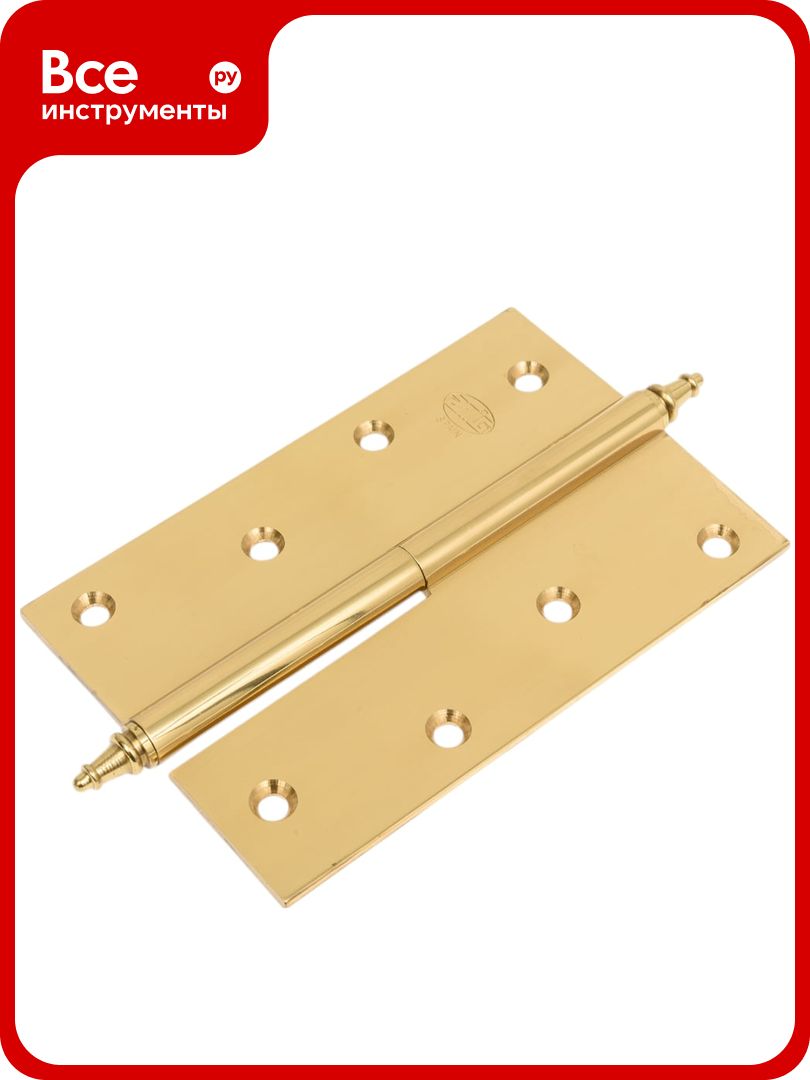 Петля Amig IZ-правая, латунь 1007-120x80 LP (IZ), латунный, 120×80, врезная конструкция, правый механизм, карточный тип