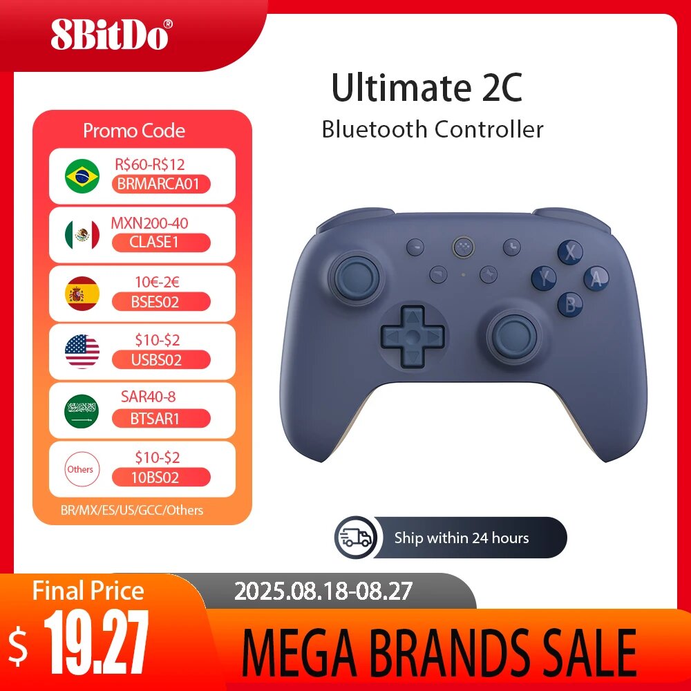 8BitDo Ultimate 2C геймпад для Nintendo Switch, Blue — фото 1