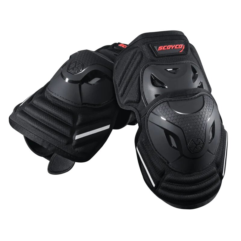Мотоциклетные наколенники SCOYCO K46 Светоотражающие наколенники из ТПУ, наколенники, аксессуары для мотоциклов, защитное снаряжение для ног MTB, наколенники, L