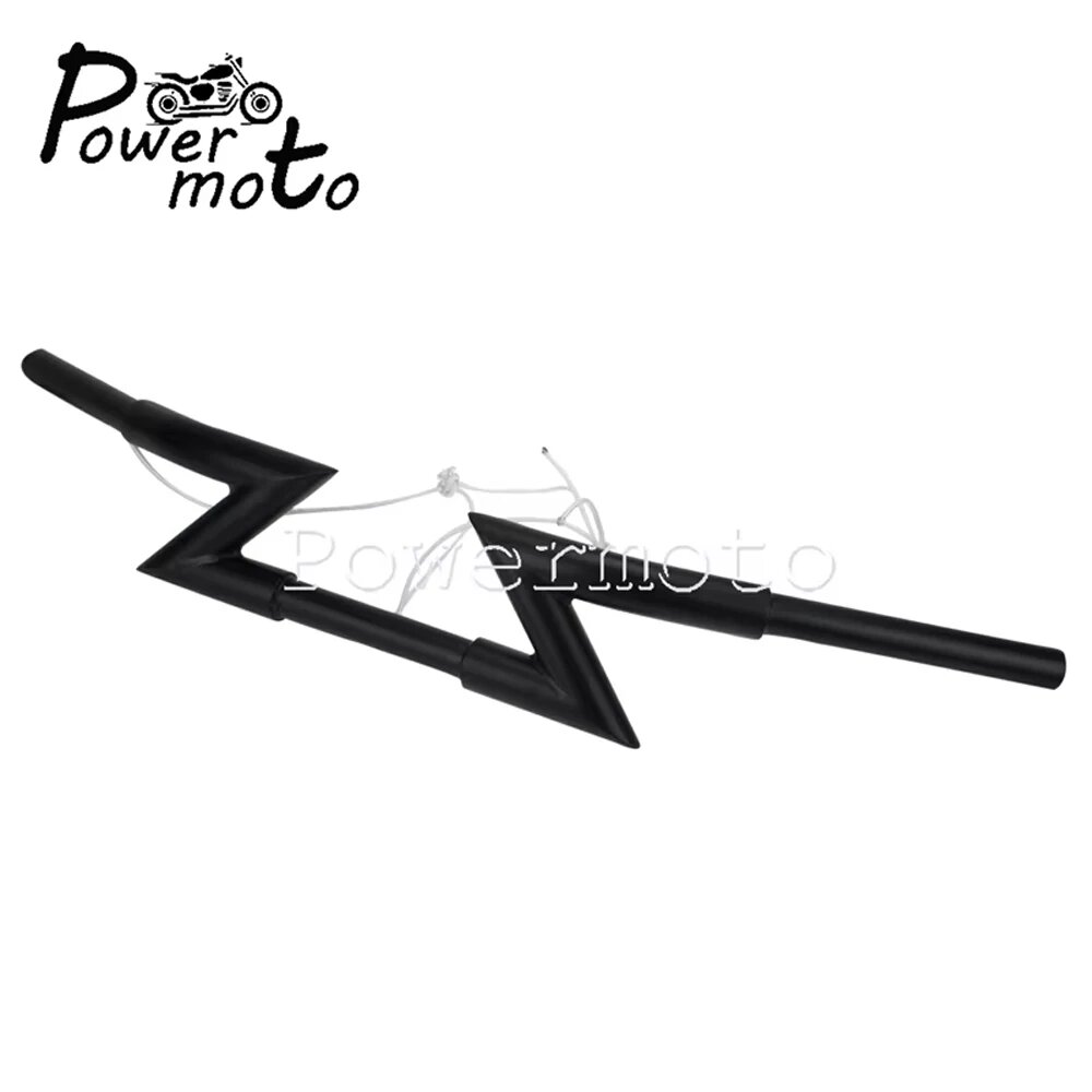 Руль 25 мм Z-Bar для Harley Custom Chopper Softail Dyna XL Sportster Street Bob Универсальный руль для мотоцикла 1 "Z Bars matte black