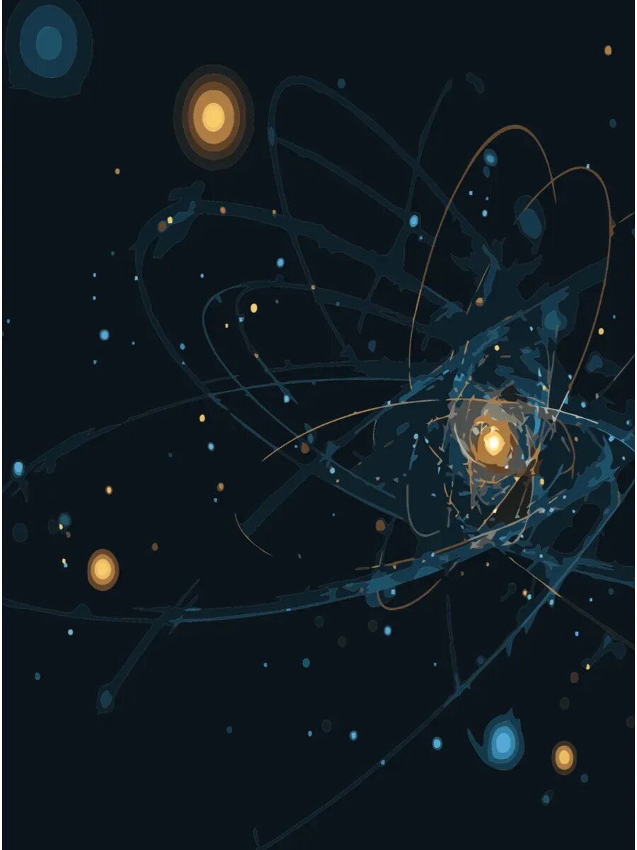 Картина по номерам 30x40 см физика