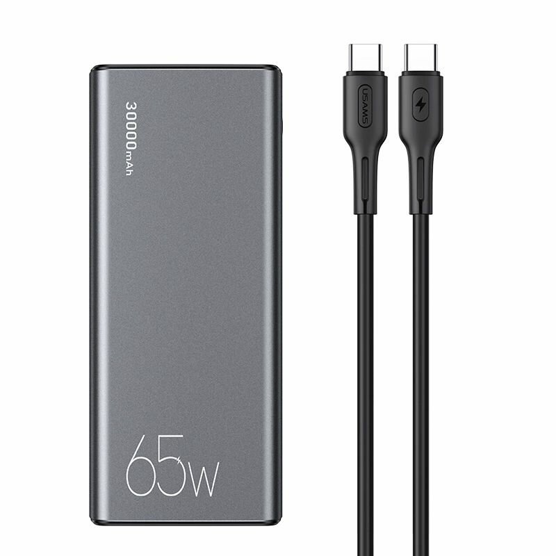 Повербанк 30000mah 65W с быстрой зарядкой для ноутбука QC3.0+PD, power bank 30000 USAMS
