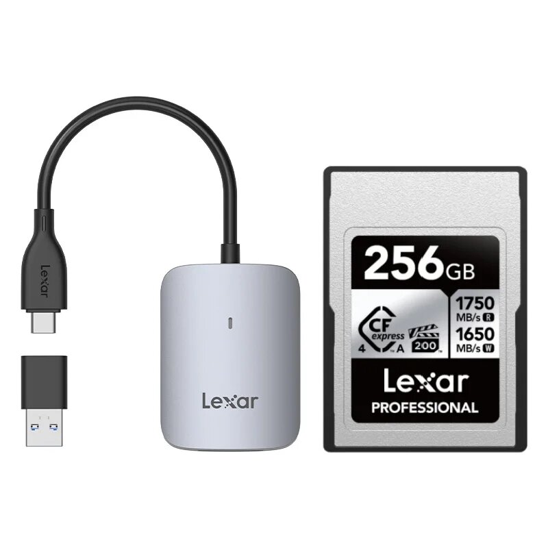 Оригинальная карта памяти Lexar CFexpress Type A, 256 ГБ, 512 ГБ, VPG200, серебристая карта памяти 1750 МБ/с, карта памяти CFe A для камеры