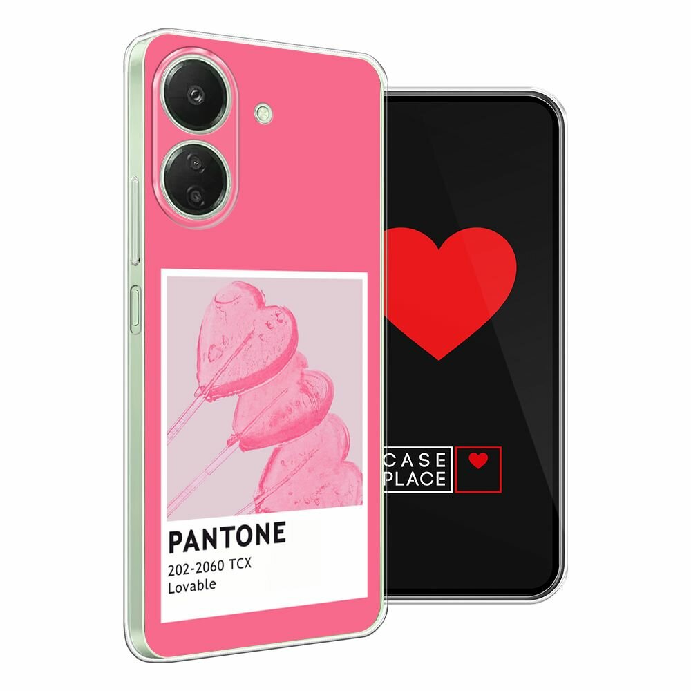 Чехол на Xiaomi Redmi 13C/Poco C65 / Сяоми Редми 13C/Поко С65 с принтом "Pantone Lovable 1 - 14 февраля" — фото 1