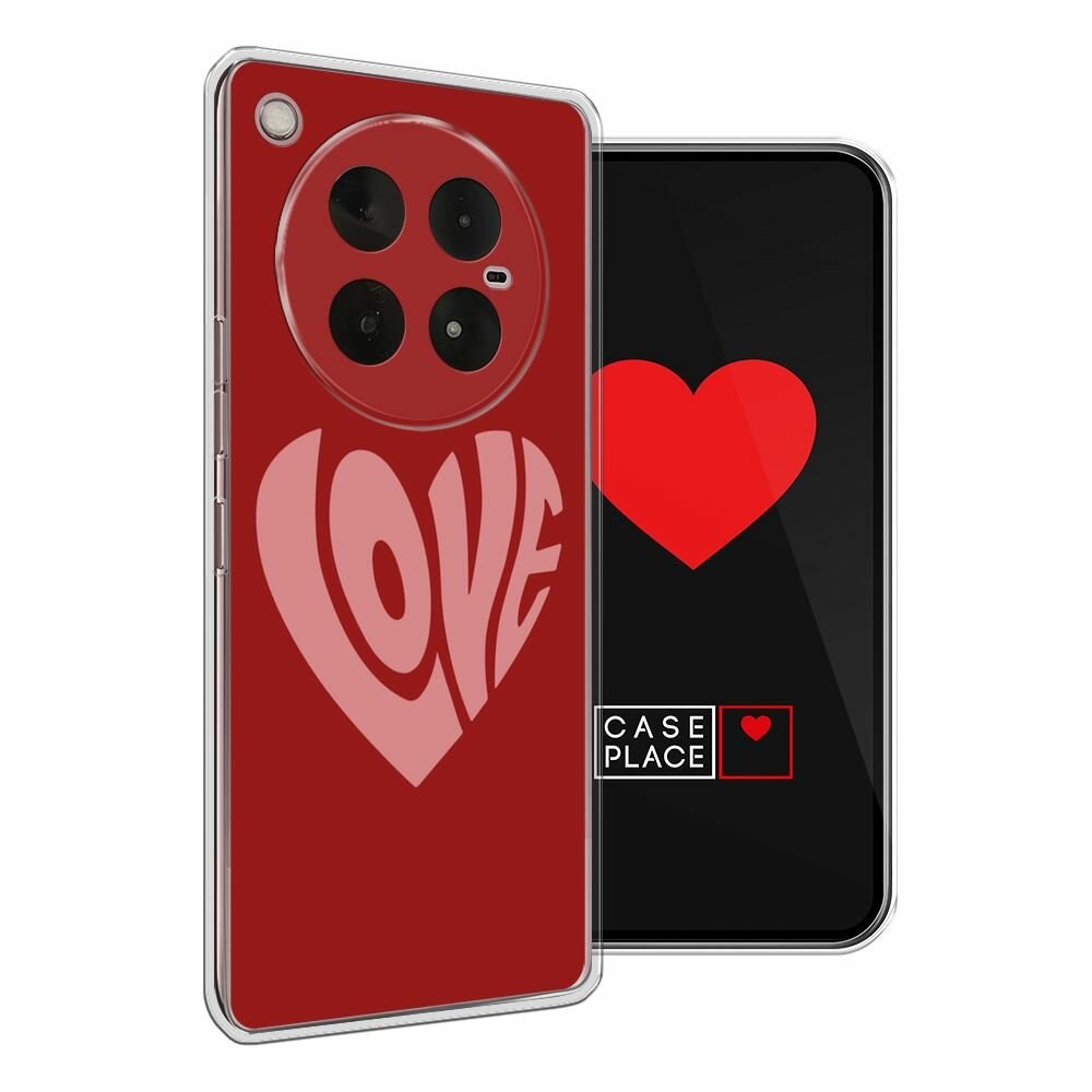 Чехол на Infinix Zero 40 4G / Инфиникс Зеро 40 4G с принтом "Love heart 1 - 14 февраля" — фото 1