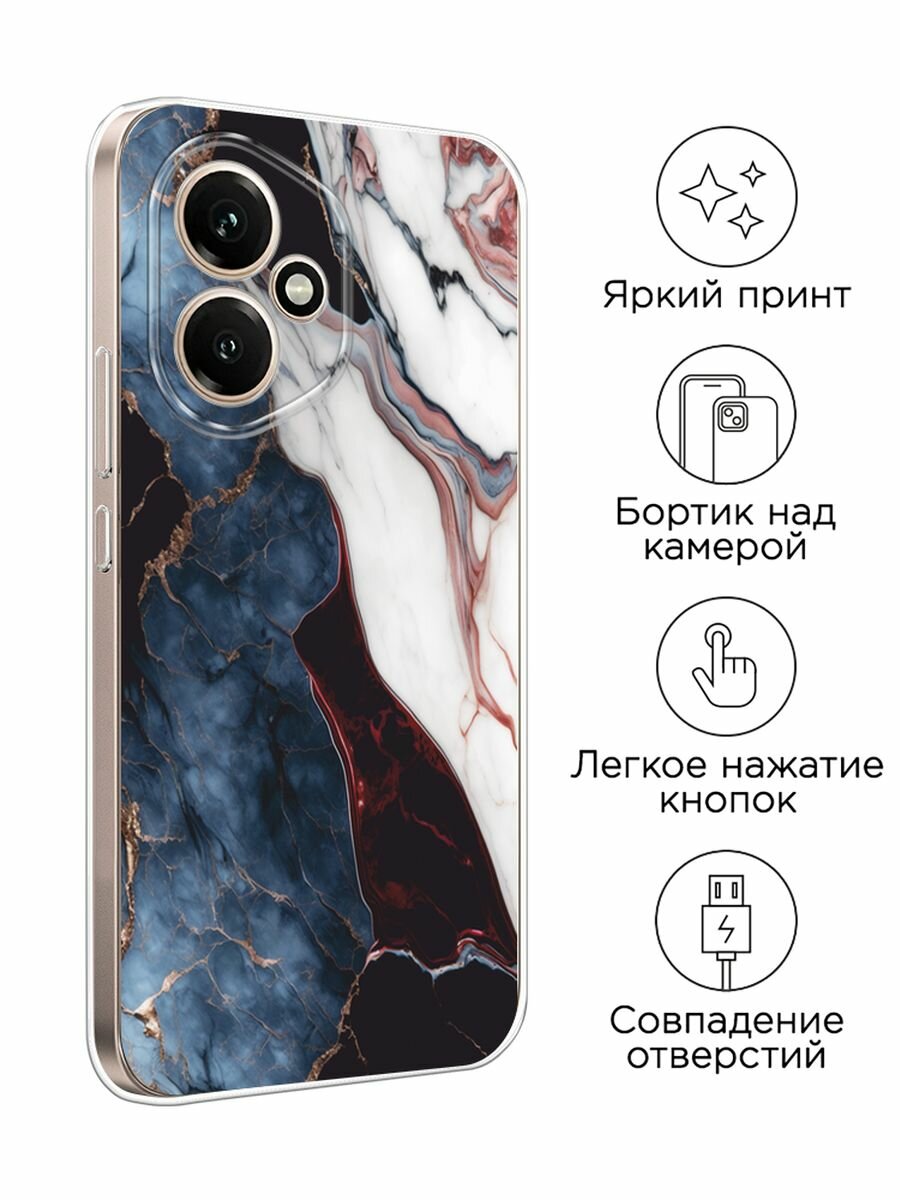 Чехол на Honor 400 / Хонор 400 с принтом "Благородный мрамор" — фото 1