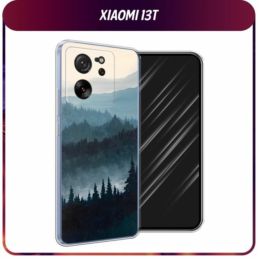 Силиконовый чехол на Xiaomi 13T / Сяоми 13T с принтом "Туманные горы"