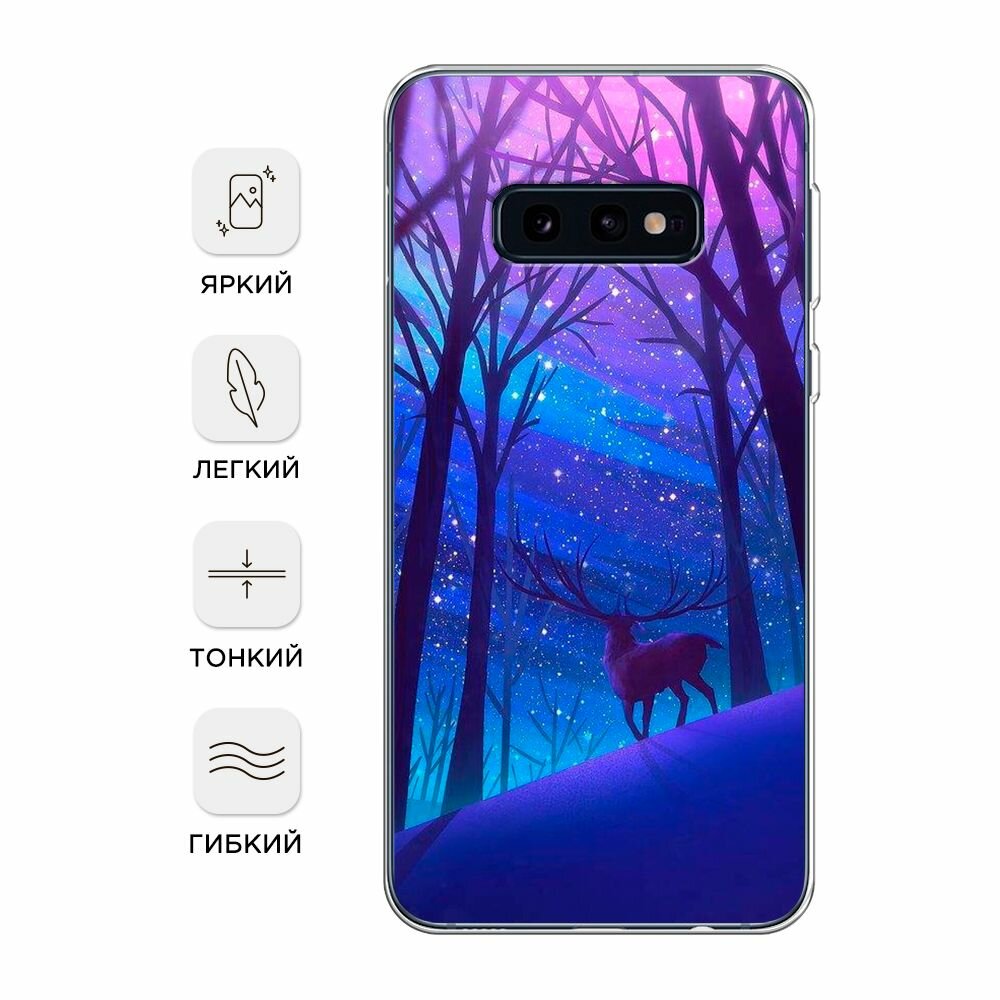 Чехол на Samsung Galaxy S10E / Самсунг Галакси S10E с принтом "Северный олень" — фото 1