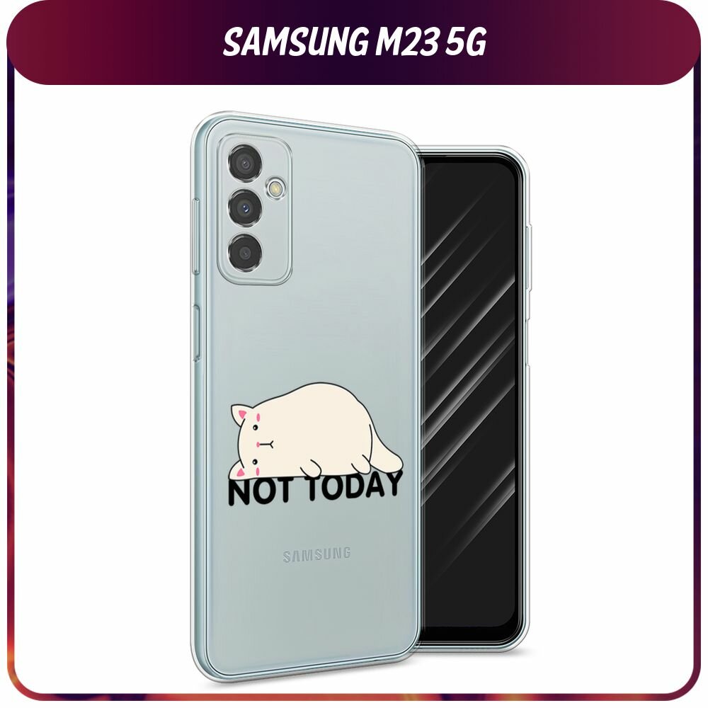 Чехол на Samsung Galaxy M23 5G / Самсунг Галакси М23 5G с принтом "Cat not today", прозрачный