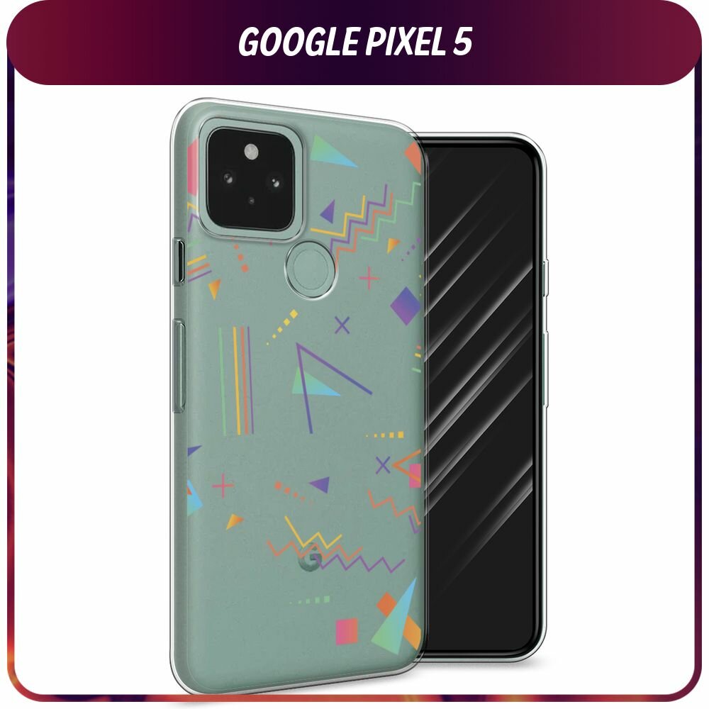 Чехол на Google Pixel 5 / Гугл Пиксель 5 с принтом Случайный порядок, прозрачный