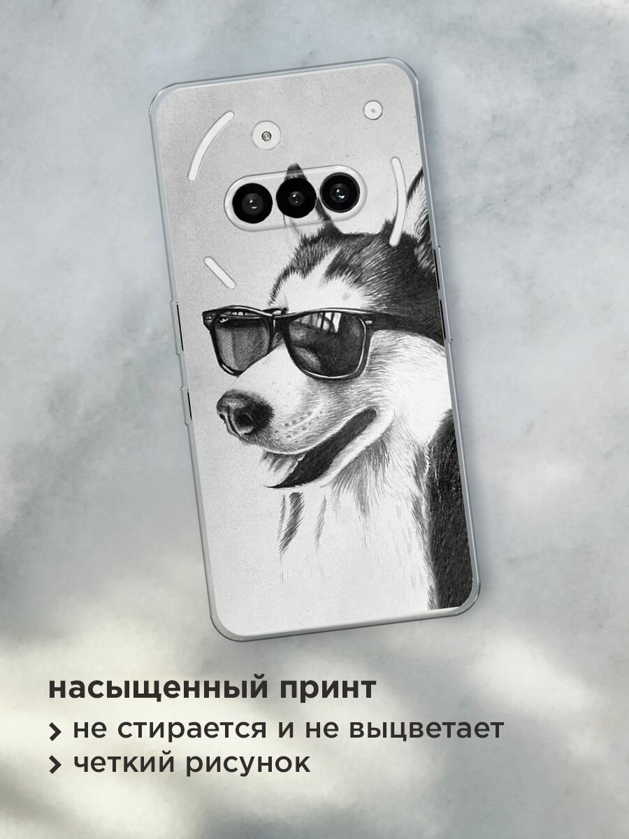 Чехол на Nothing Phone 3a / Нотинг Фон 3а с принтом "Крутой Хаске" — фото 1