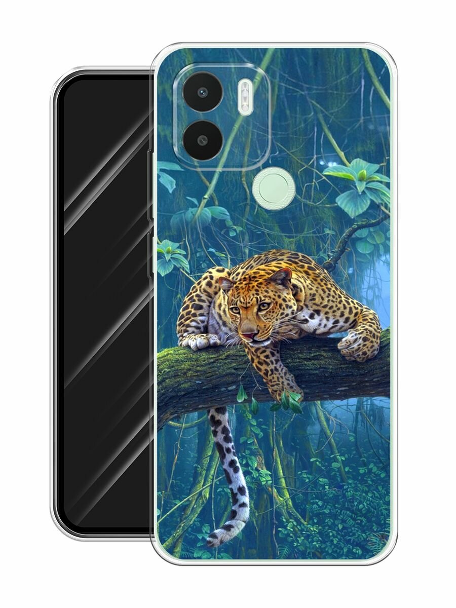 Чехол на Xiaomi Redmi A1+/Redmi A2+/Poco C51/C50 / Редми A1+ с принтом "Леопард охотник" — фото 1