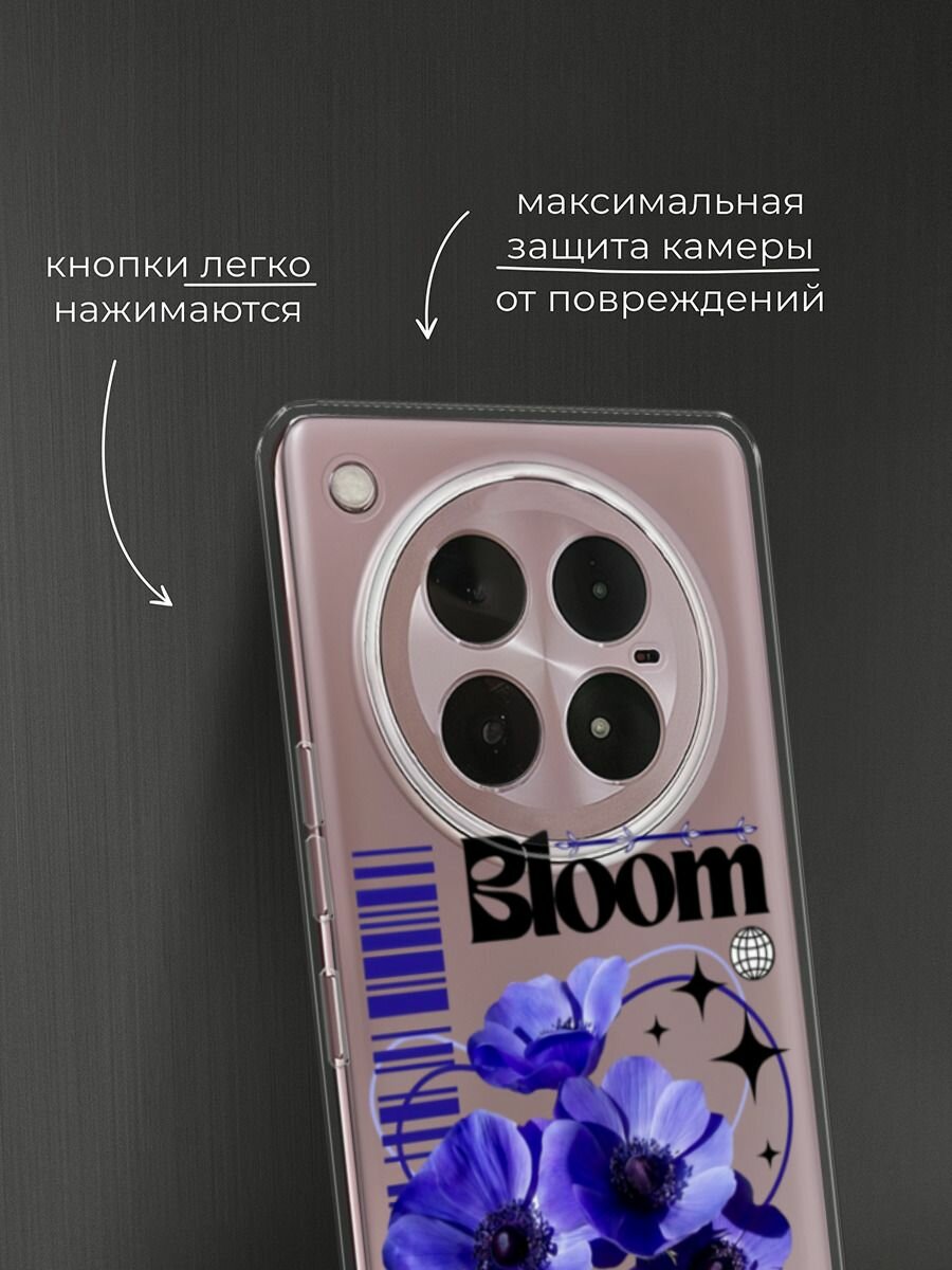 Чехол на Infinix Zero 40 4G / Инфиникс Зеро 40 4G с принтом "Завораживающие анемоны", прозрачный — фото 1