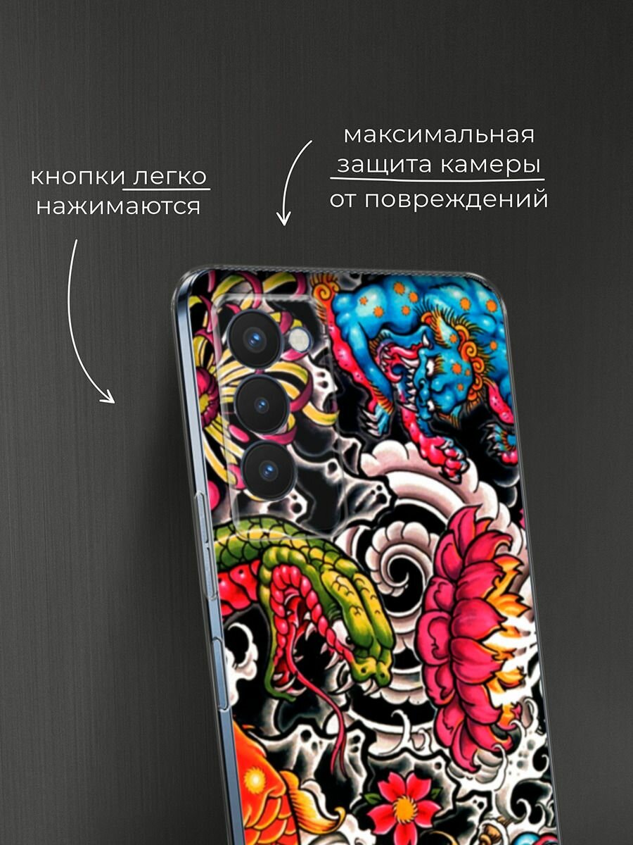 Чехол на Tecno Camon 18P / Техно Камон 18Р с принтом "Японское искусство" — фото 1