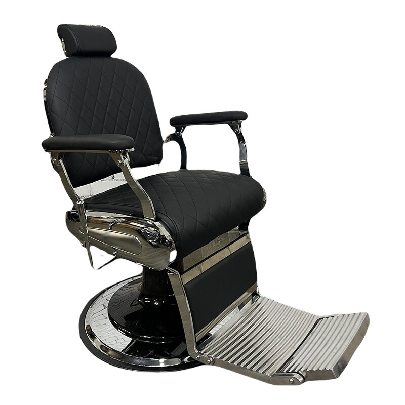 Кресло для барбершопа "Шон", прочный стальной каркас, эко-кожа.