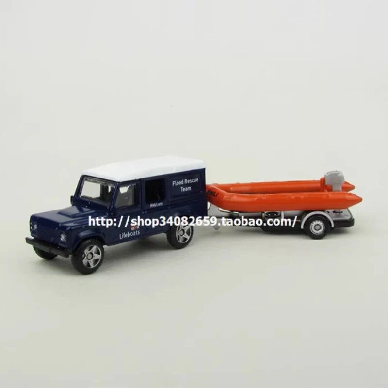 WELLY Корги 1/76 Land Rover Defender 110 с спасательной лодкой
