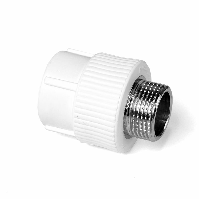 Муфта комбинированная PRO AQUA 25x1-2" НР, полипропиленовая PPR, белый