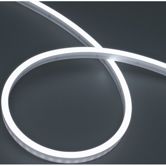 Лента герметичная Arlight WAVE-SIDE-PU-A120-06x12mm 24V White5700 (8 W/m, IP68, 5m, wire x2) (, Вывод прямой, 3 года)