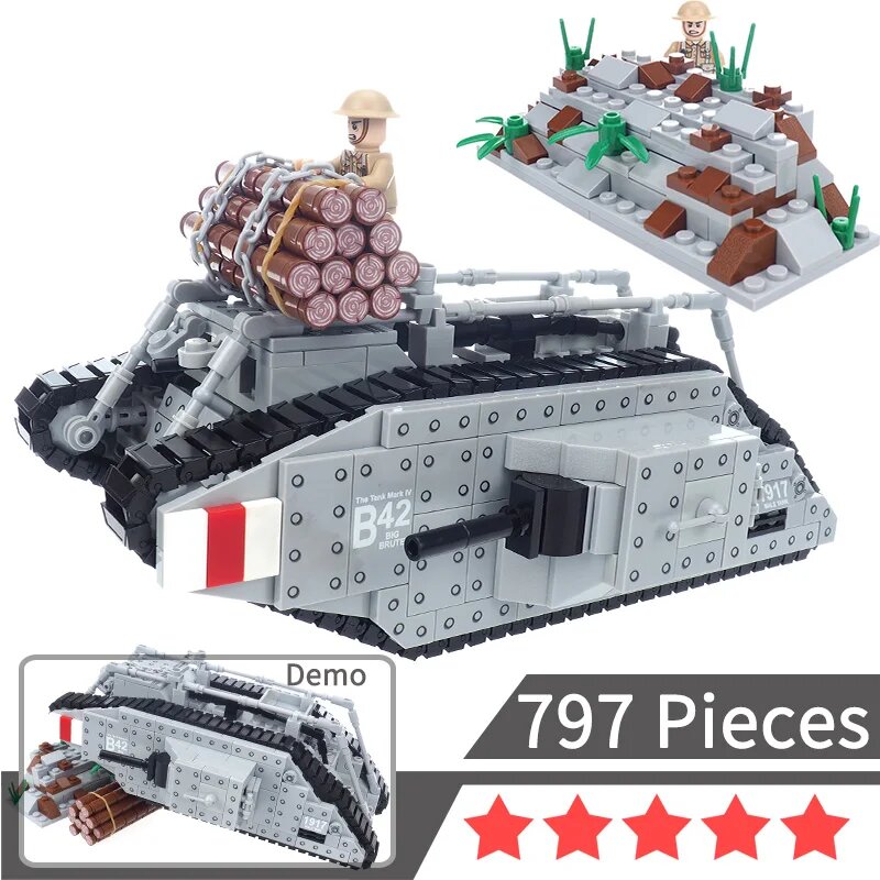 Конструктор танков YouZhengle WW1 Mark Type Iv