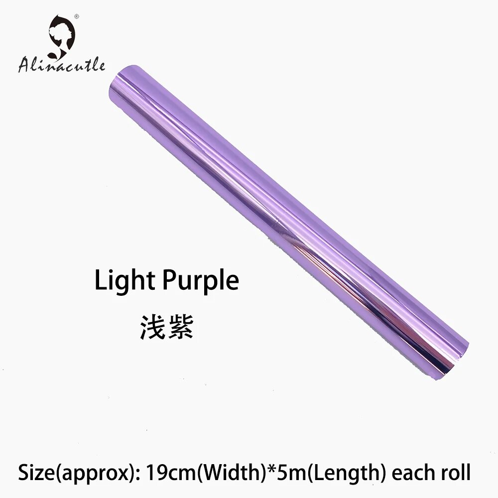 Реактивная фольга для горячего тиснения 5 м * 19 см Фиолетовый, Light Purple